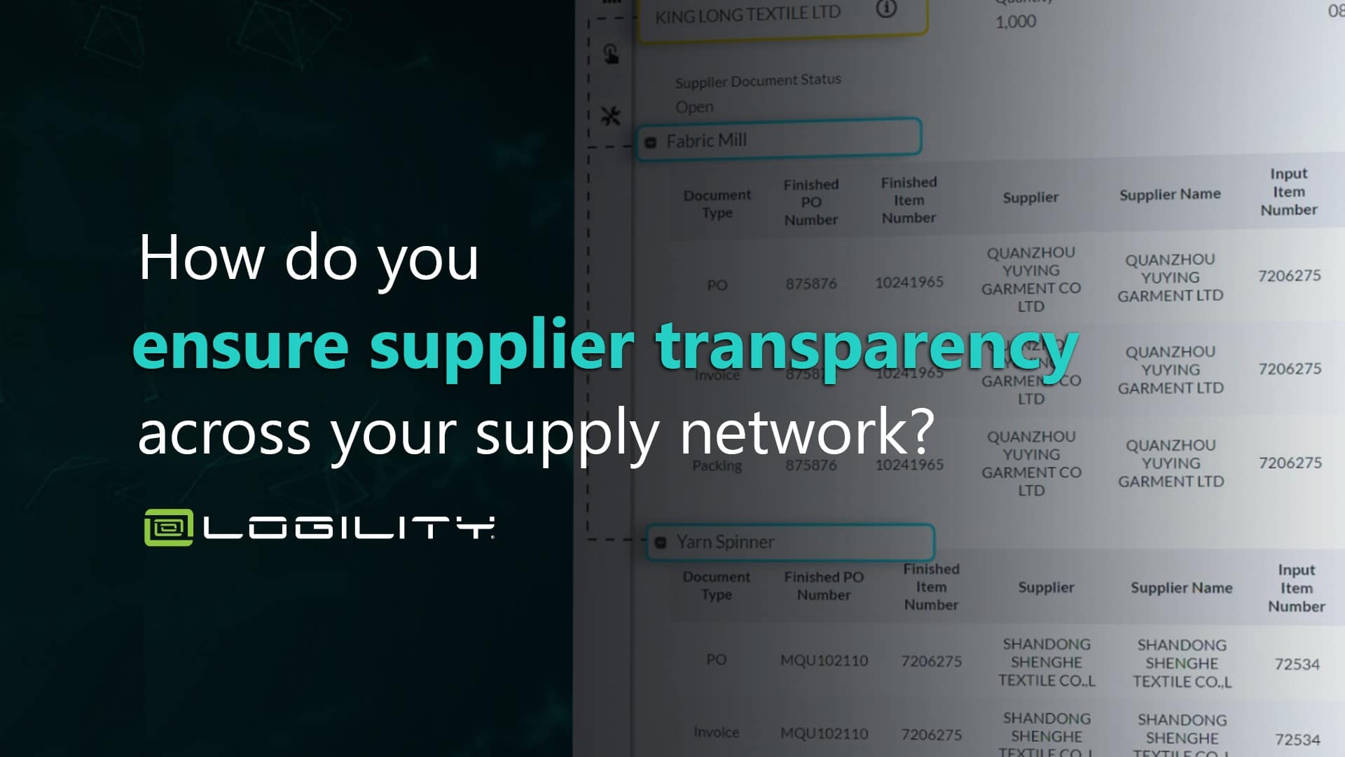 How do you ensure supplier transparency across your supply network ...