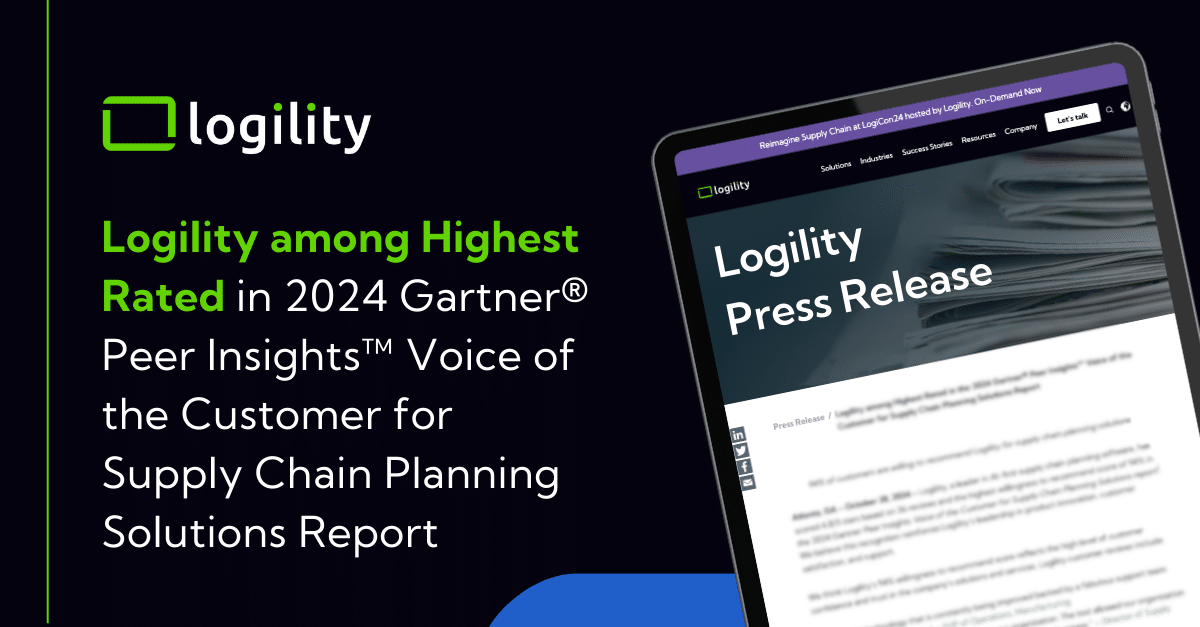 Logility among Highest Rated in the 2024 Gartner® Peer Insights™ Voice ...